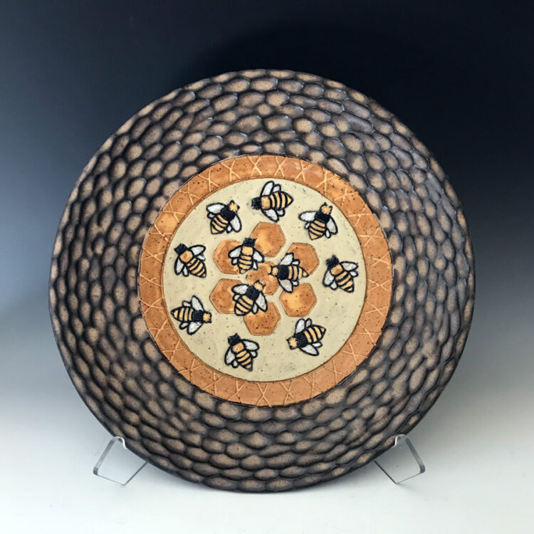 Honeycomb Bee Swarm Platter - JCR Designs
